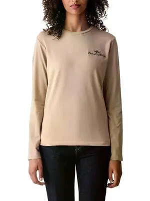 AERONAUTICA MILITARE Logo-embroidered Long-sleeve T-shirt - Neutrals