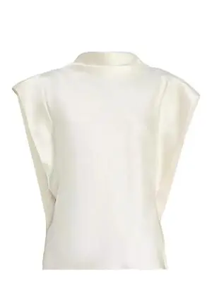 Tanya Taylor Adrien Cap-sleeve Top - Neutrals