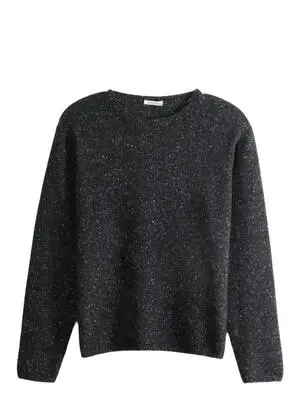 Auralee Flecked-knit Crew-neck Sweater - Grey
