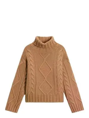 Woolrich Aran-knit Turtleneck Sweater - Brown
