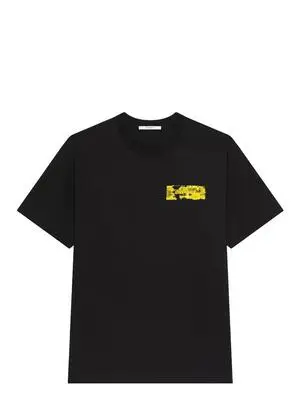 Givenchy T-shirt In Cotton With Paris Paint Print - Black