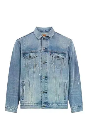 LEVI'S Type Iii Paint-splatter Peace-sign Denim Jacket