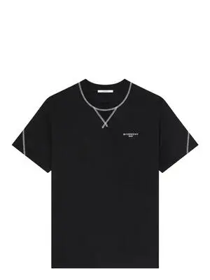 Givenchy Couture Seam T-shirt In Cotton With Embroidery - Black