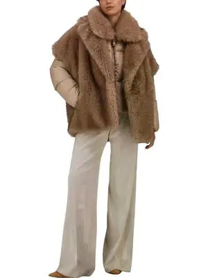 Herno Faux-fur Vest Neutrals