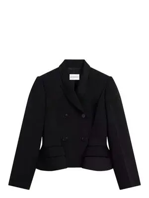 Givenchy Pinch Double-breasted Jacket In Wool - Black