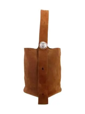 Loewe 2020s Pebble Suede Handbag - Brown