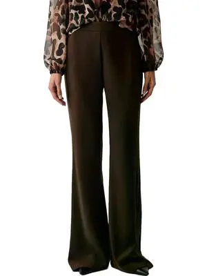 TWINSET Logo-plaque Flared Trousers - Brown