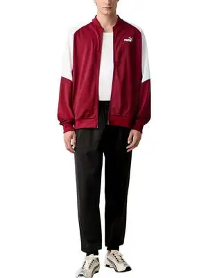 PUMA Colour-block Zip-up Sweatshirt - Red