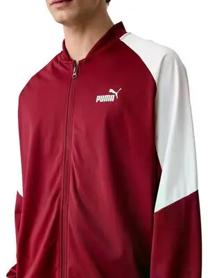 PUMA Colour-block Zip-up Sweatshirt - Red