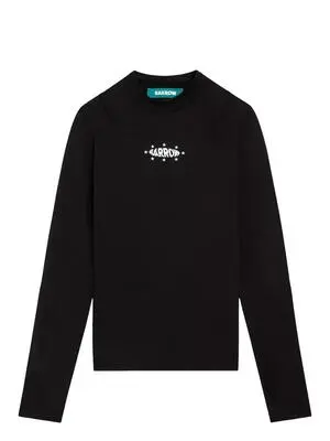 BARROW Logo-print Long-sleeved T-shirt - Black