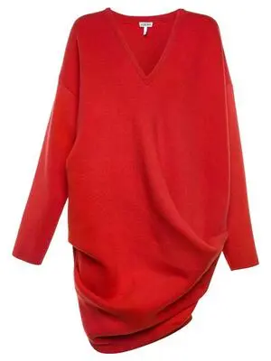 Loewe Draped Mini Dress - Red