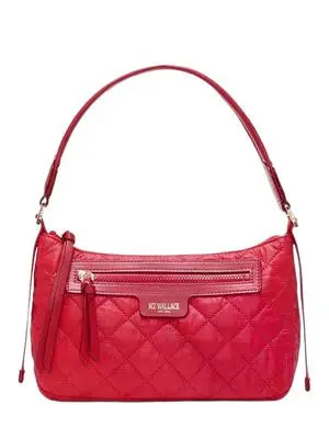 Mz Wallace Small Park Quilted Shoulder Bag Red