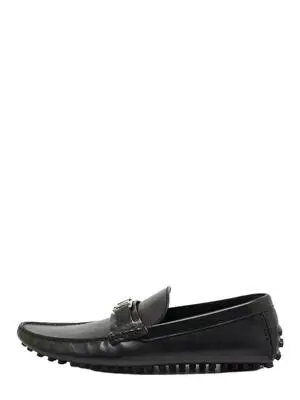 LOUIS VUITTON Hockenheim Leather Loafers - Black
