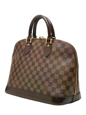 LOUIS VUITTON 2005 Damier Ebene Alma Pm Handbag - Brown