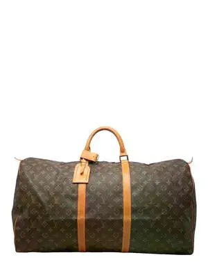 LOUIS VUITTON 1987 Monogram Keepall 60 Travel Bag - Brown