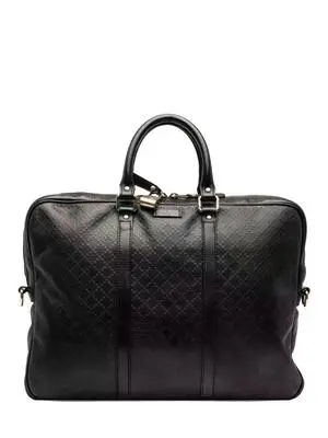 Gucci 2000-2015 Diamante Calfskin Business Bag - Black