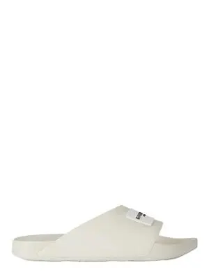 Givenchy Label Slide Mules In Rubber Neutrals
