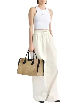 Givenchy Medium Antigona Catchall Raffia-effect Bag Neutrals