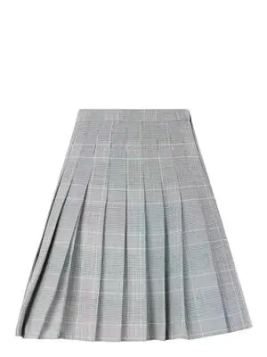 Moschino Prince Of Wales Check-pattern Mini Pleated Skirt - Grey