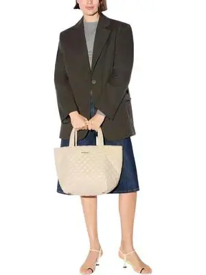 Mz Wallace Small Metro Tote Deluxe Tote Bag Neutrals