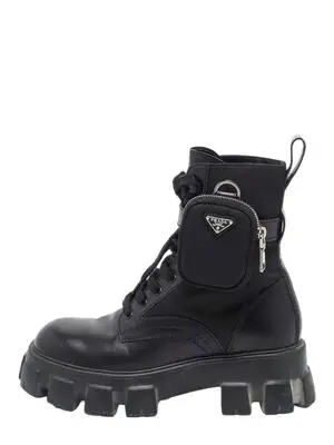 Prada Monolith Lug-sole Boots - Black