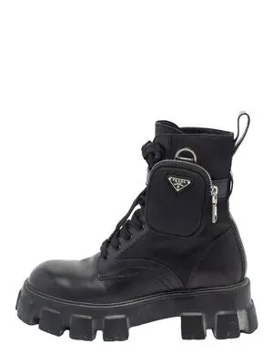 Prada Monolith Lug-sole Boots - Black