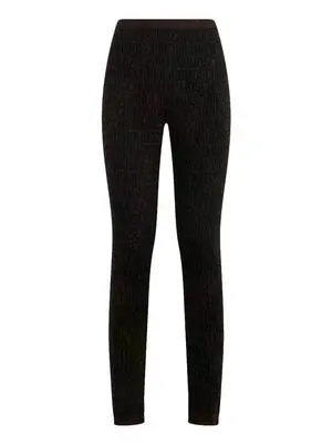 Moschino Monogram-pattern Leggings - Brown