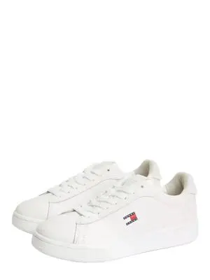 TOMMY HILFIGER Logo-patch Leather Sneakers