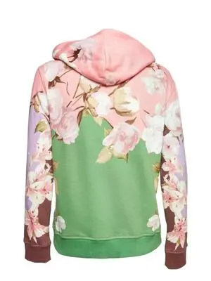 Valentino Garavani Floral-print Zip-fastening Hoodie - Pink