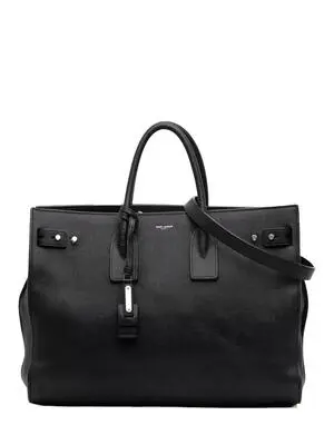 SAINT LAURENT 2021 Large Supple Grained Calfskin Sac De Jour Satchel