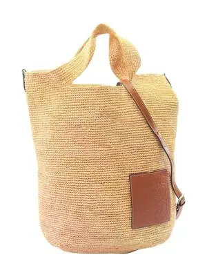 LOEWE 2015-2026 Raffia Slit Satchel