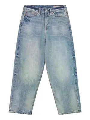 EVISU Ecru Daicock Print Jeans - Blue