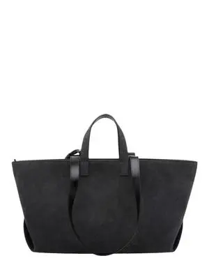 A.p.c. Large Le Drummer Suede Tote Bag Grey