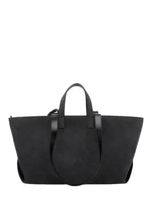 A.p.c. Large Le Drummer Suede Tote Bag Grey
