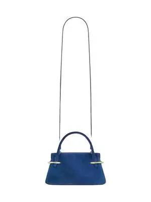 Givenchy Mini Pinch Bag In Suede Leather - Blue