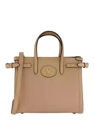 Valentino Garavani Logo-plaque Tote Bag Neutrals