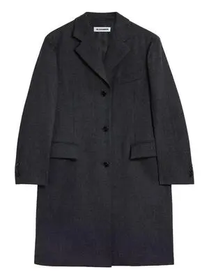JIL SANDER Felt Wool Tailored Coat
