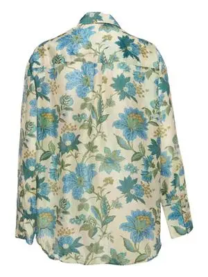 SIR. Floral-print Button-down Shirt - Neutrals