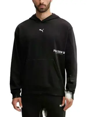 PUMA Logo-print Pouch-pocket Hoodie - Black