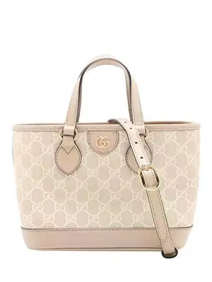 Gucci 2016-2026 Mini Gg Supreme Ophidia Tote Satchel - Neutrals