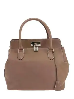 Hermès 2013 Tool Box Leather Tote Bag - Brown