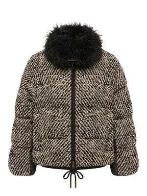 Moncler Dynamique Bouclé Short Down Jacket Grey