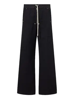 Rick Owens Geth Belas Wide-leg Cotton-blend Trousers - Black
