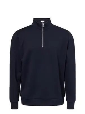 ARNE Interlock Stretch-jersey Sweatshirt L Navy