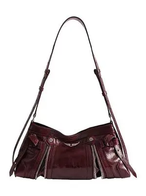 Zadig&Voltaire Madison Mini Patent-leather Shoulder Bag - Deep Purple