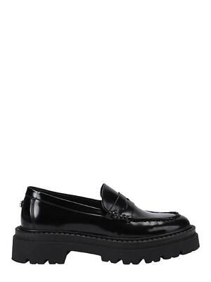 Steve Madden Katja Leather Loafers - Black