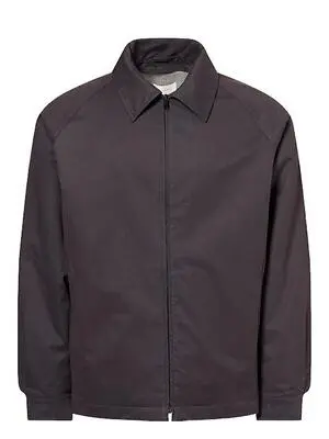 THE ROW The Pulp Collared Cotton And Cashmere-blend Jacket - Anthracite