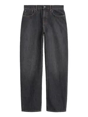 Cos Inlet Curved-leg Jeans - Dark Grey