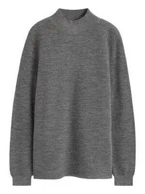 Cos Wool Mock-neck Sweater - Gray