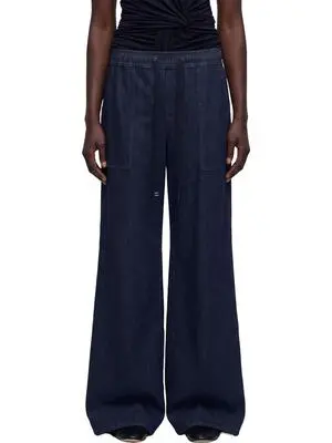 7 FOR ALL MANKIND Flare Leg Denim Jogging Trousers With Elasticated Waist